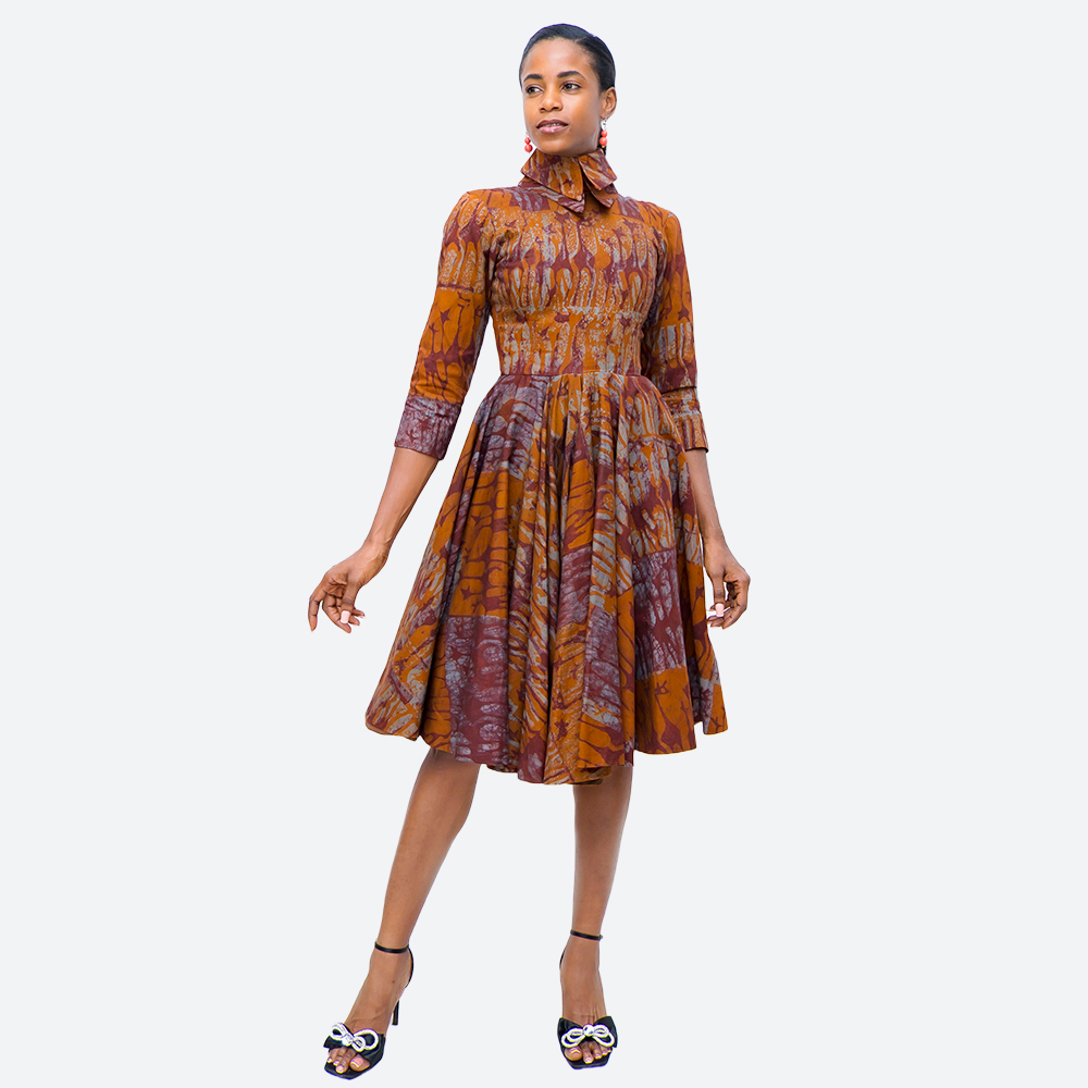 Omama Double Collar Circular Dress - Nayak Afrik